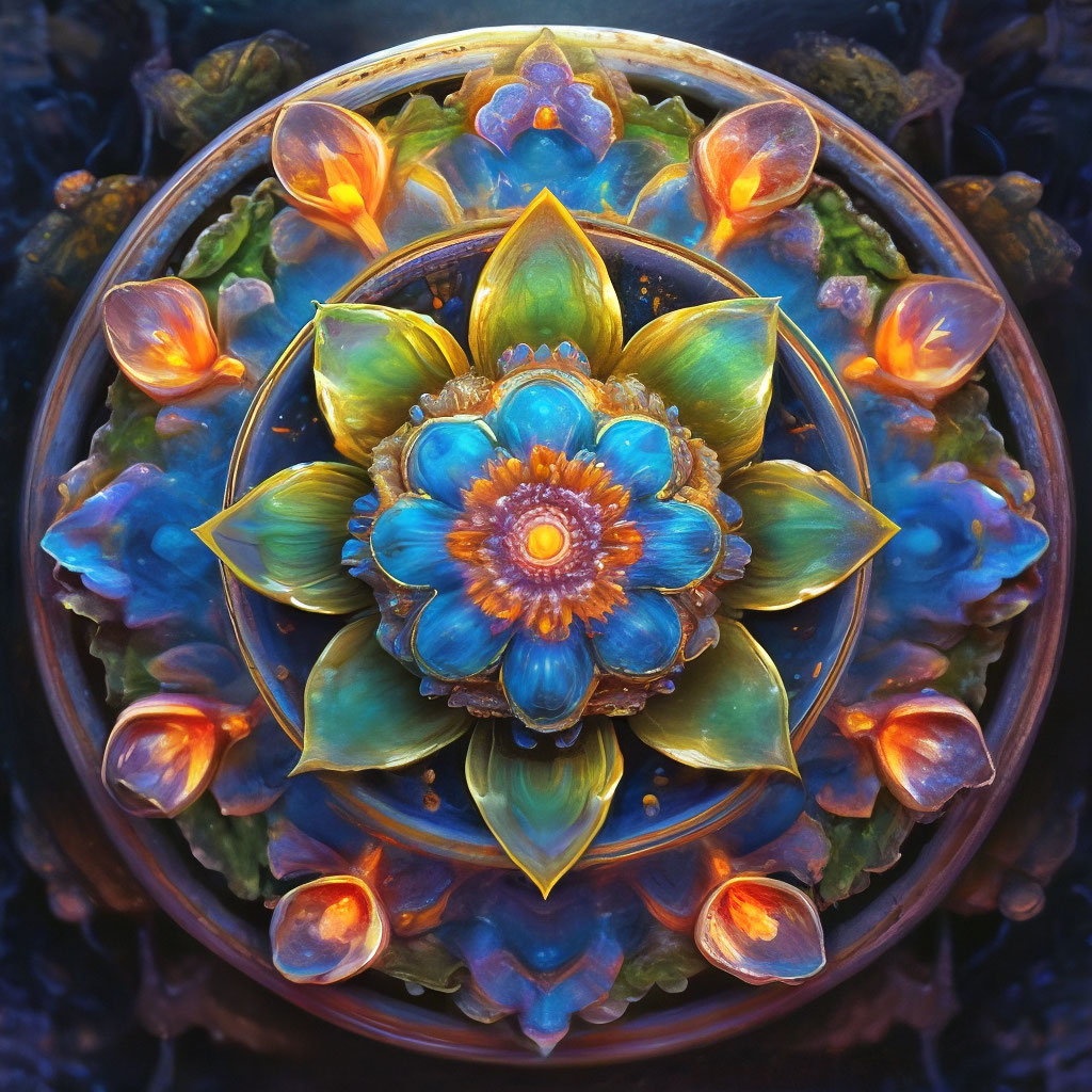 "Mandala of health, volumetric, ISO 100, high detail, f/2.8, pixel ...