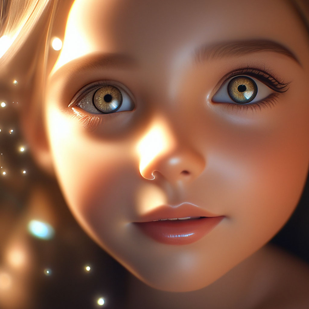 "Girl like a star, realistic photo, cute , shiny eyes, art-fantasy ...