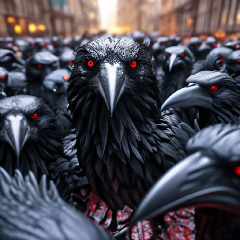 ""The crows have flocked and the crowd has eaten " Photorealism Movie ...
