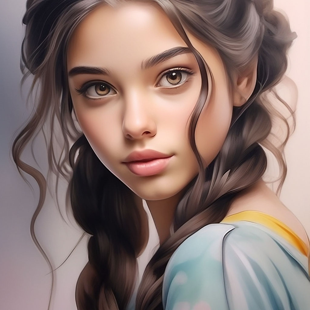 "Delicate watercolor pastel colors hyperrealism detailed drawing ...