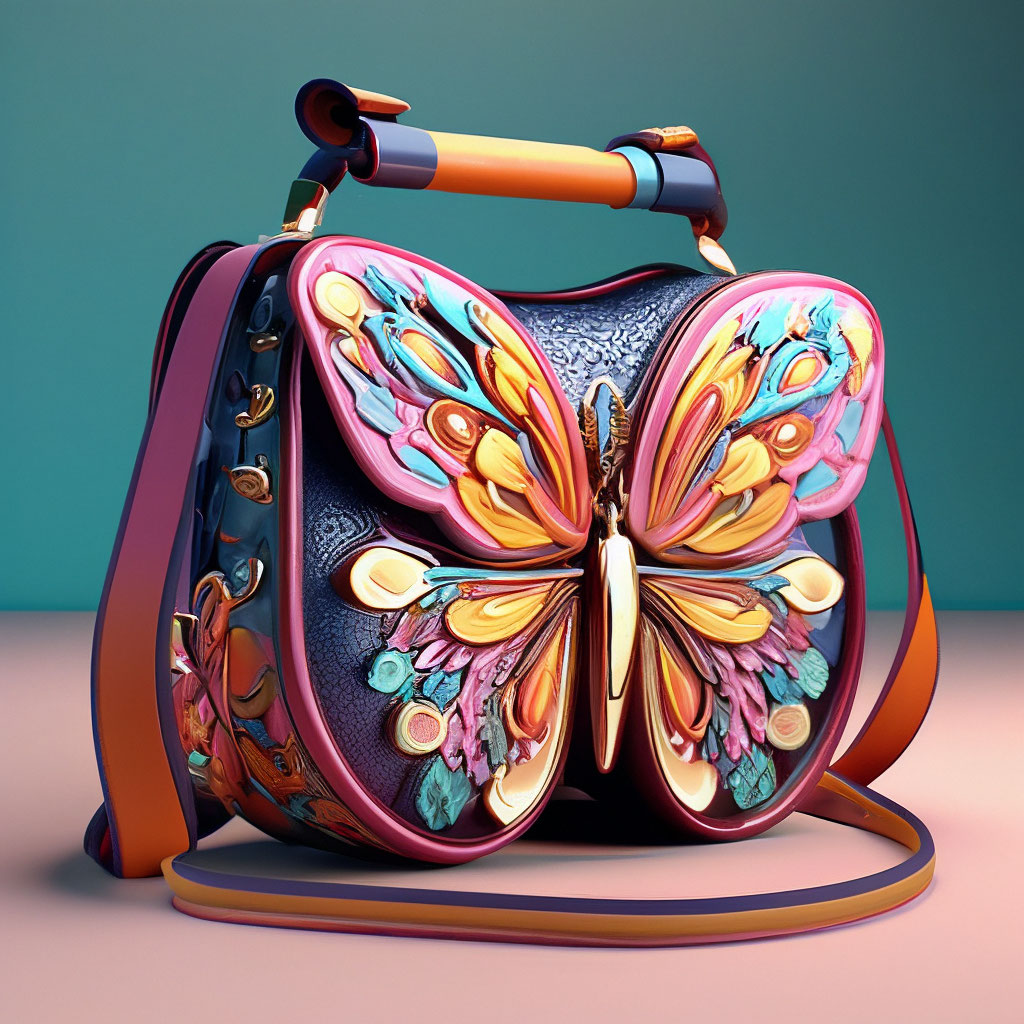 "Women's butterfly bag, 64k" — image created in Shedevrum