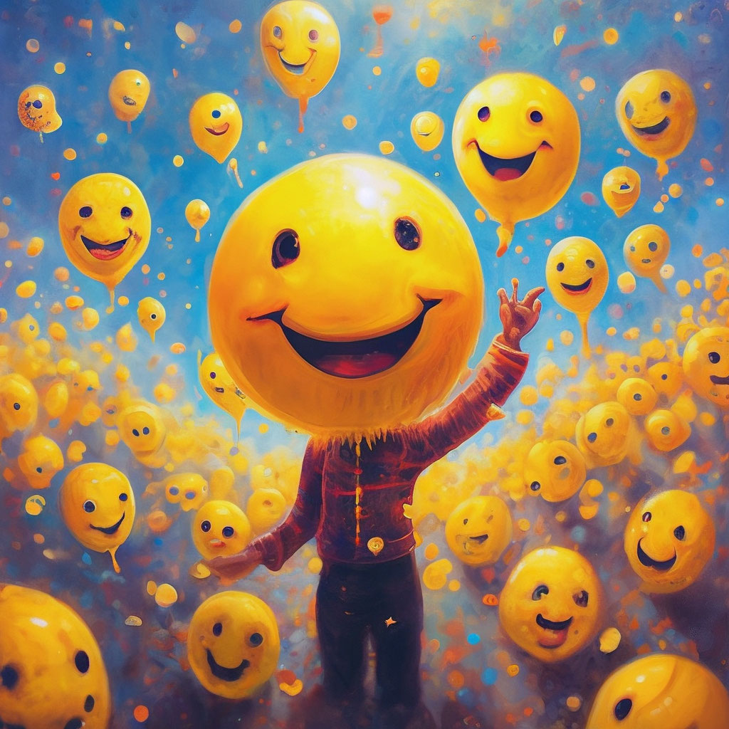 "We create happiness ourselves" — image created in Shedevrum