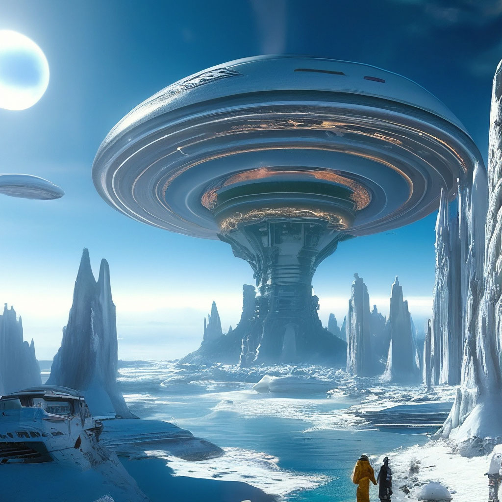 "Entrance to an alien city,alien landscape,mountains of the sea,aliens ...