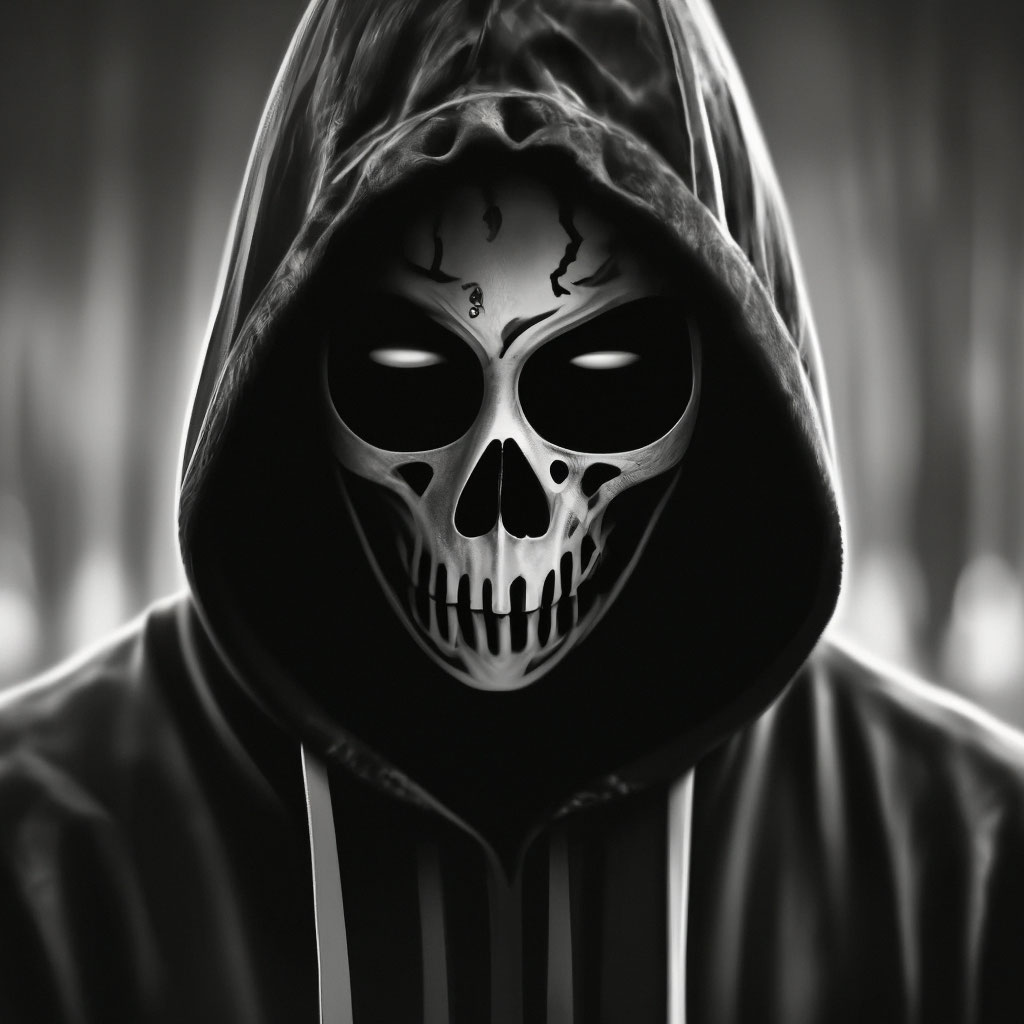 "Slender's proxy, nicknamed Deadhead, in a black hoodie and a skeleton ...