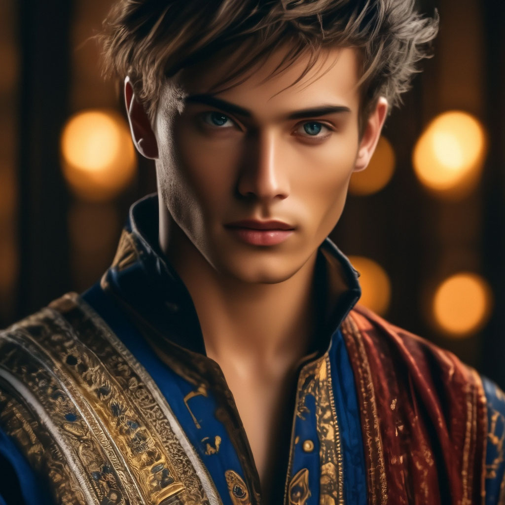 "Photorealism guy in national clothes, cutting hyper-detail, mysticism ...