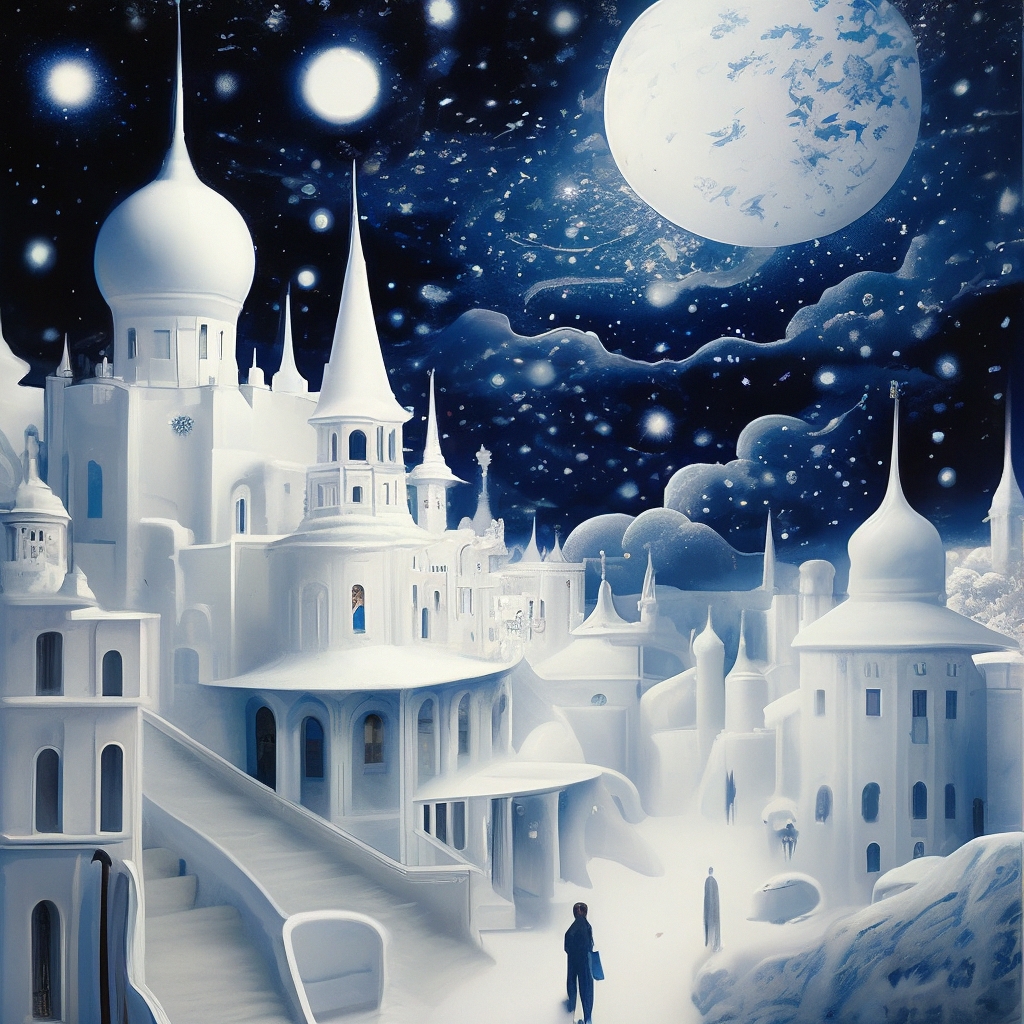 "White night" — image created in Shedevrum