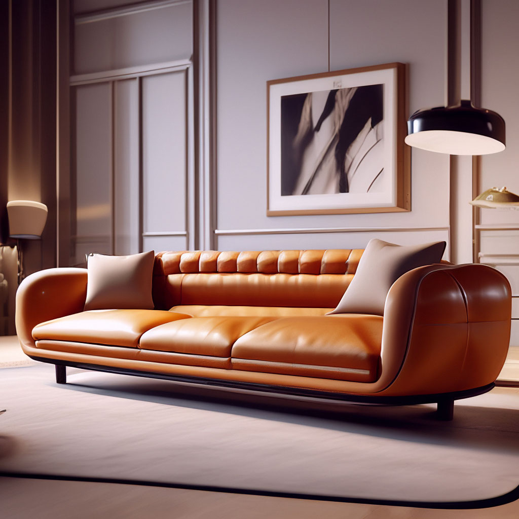 "Chester sofa in sport style, wide armrests with smooth lines of bends ...