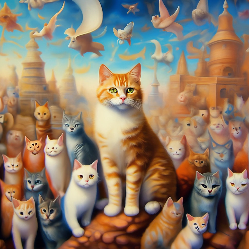 "The world of cats" — image created in Shedevrum