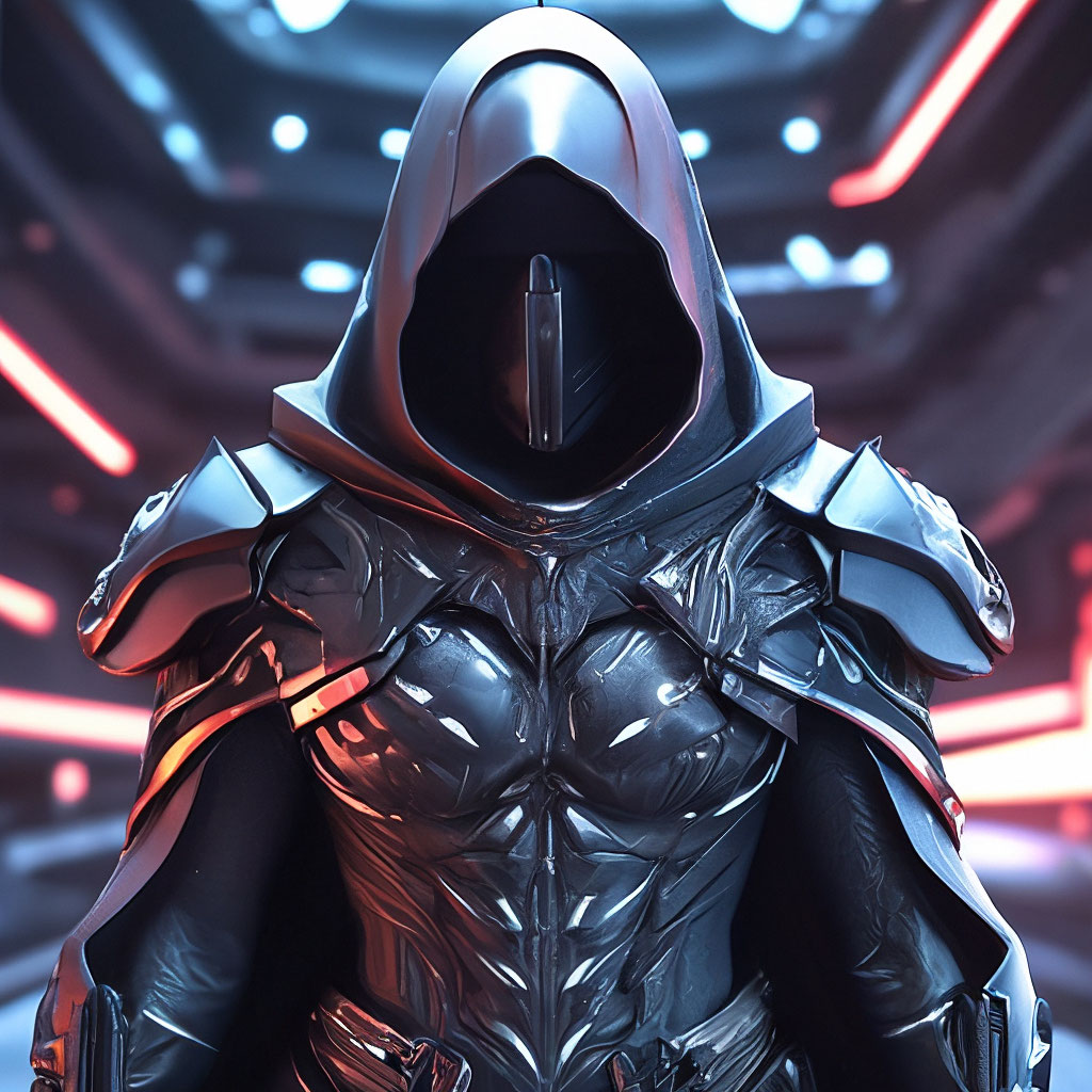 "Futuristic super armored galactic Assassin from the planet Mars in ...