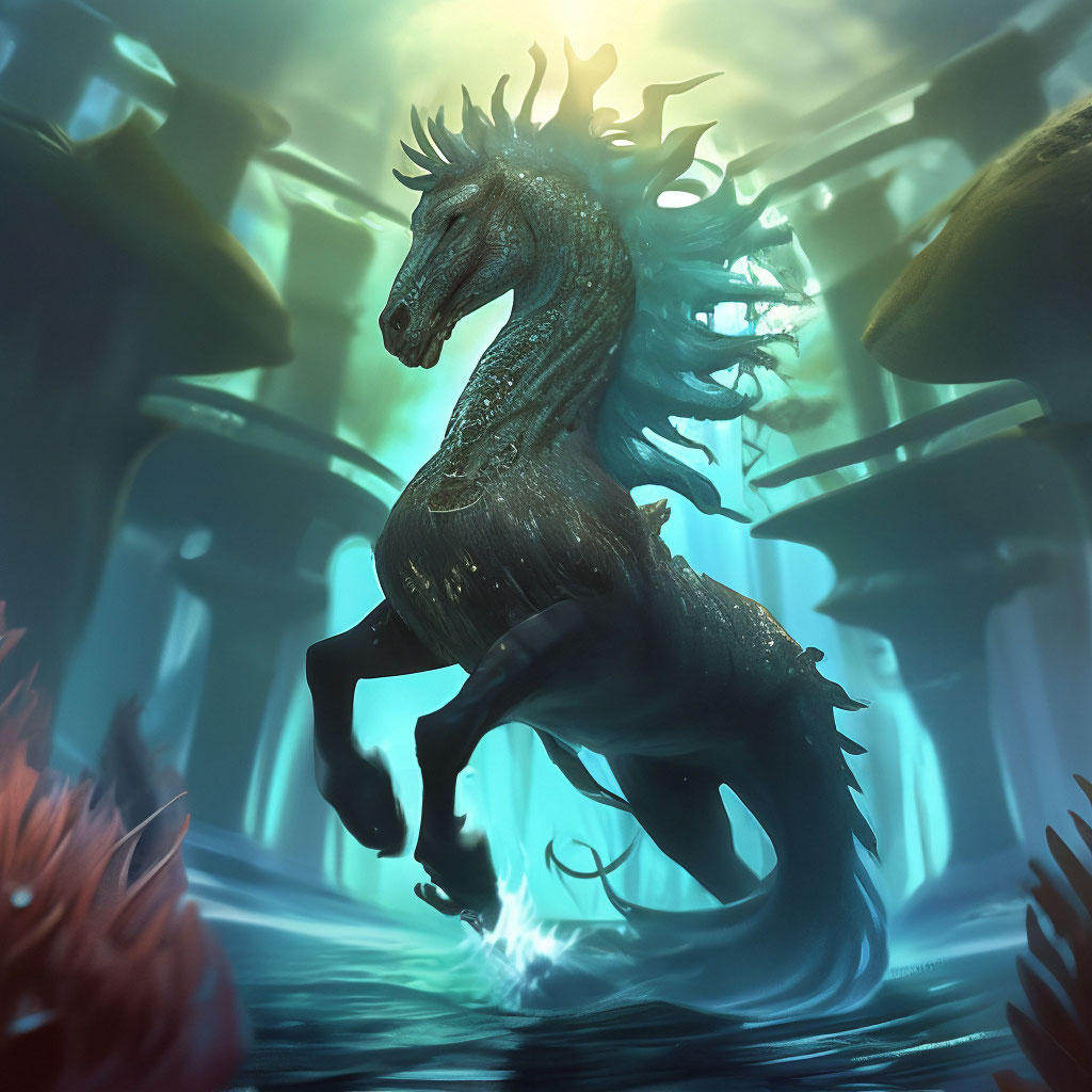 "Hippocampus Sea horse, Hydra, mermaid tail at underwater horse, horse+ ...