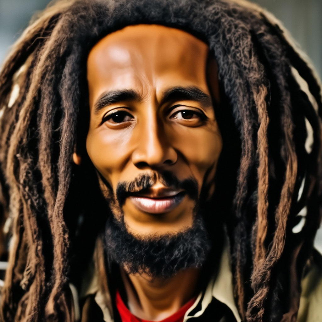 "Bob Marley, reggae" — image created in Shedevrum