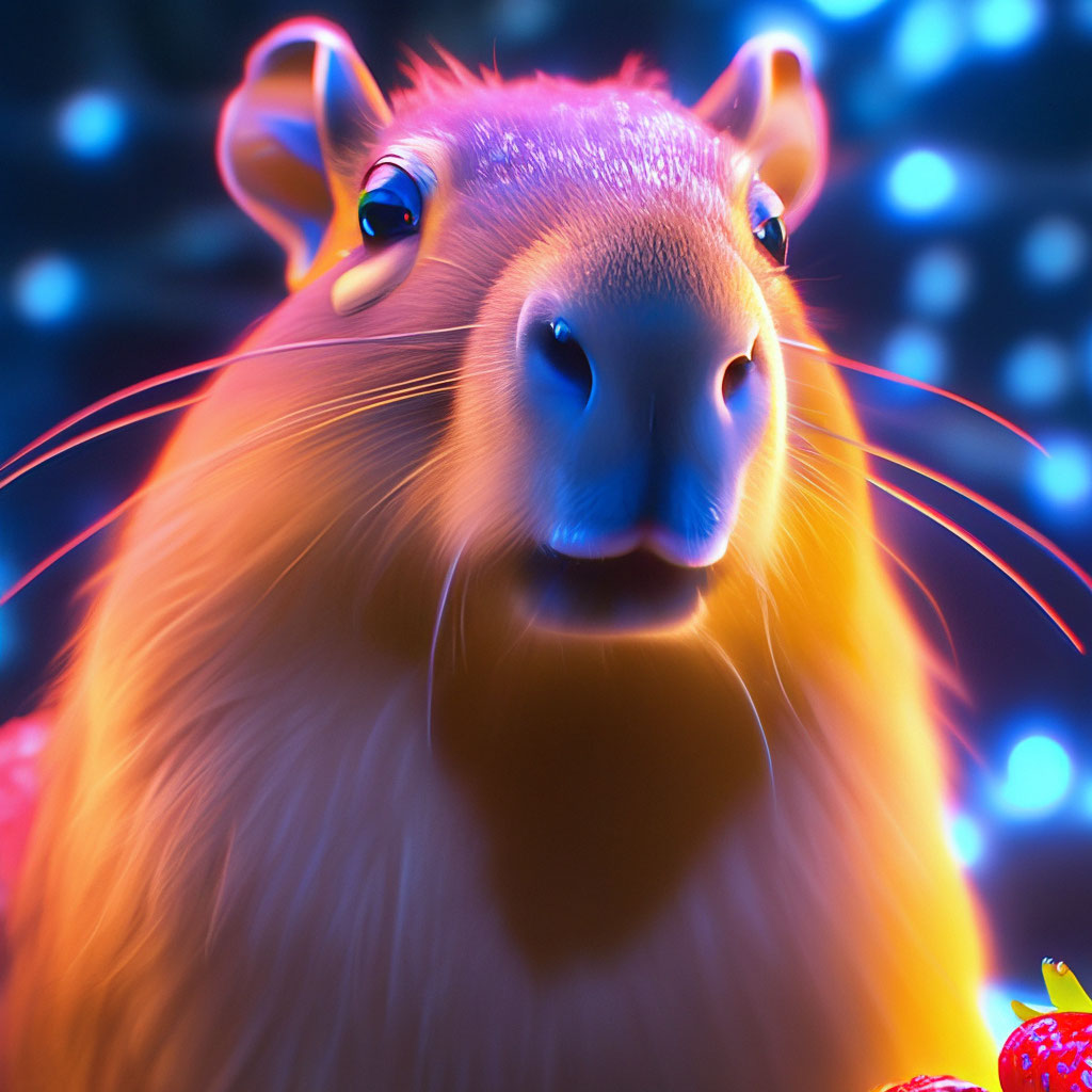 "Capybara strawberry🍓 aesthetically pleasing, beautiful, realistic ...