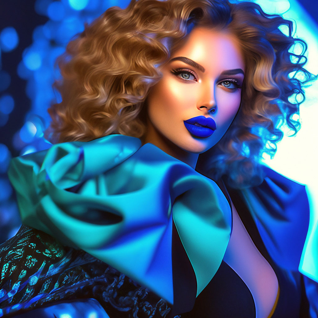 "Incredibly beautiful woman, bright lips, pigments with a creamy ...