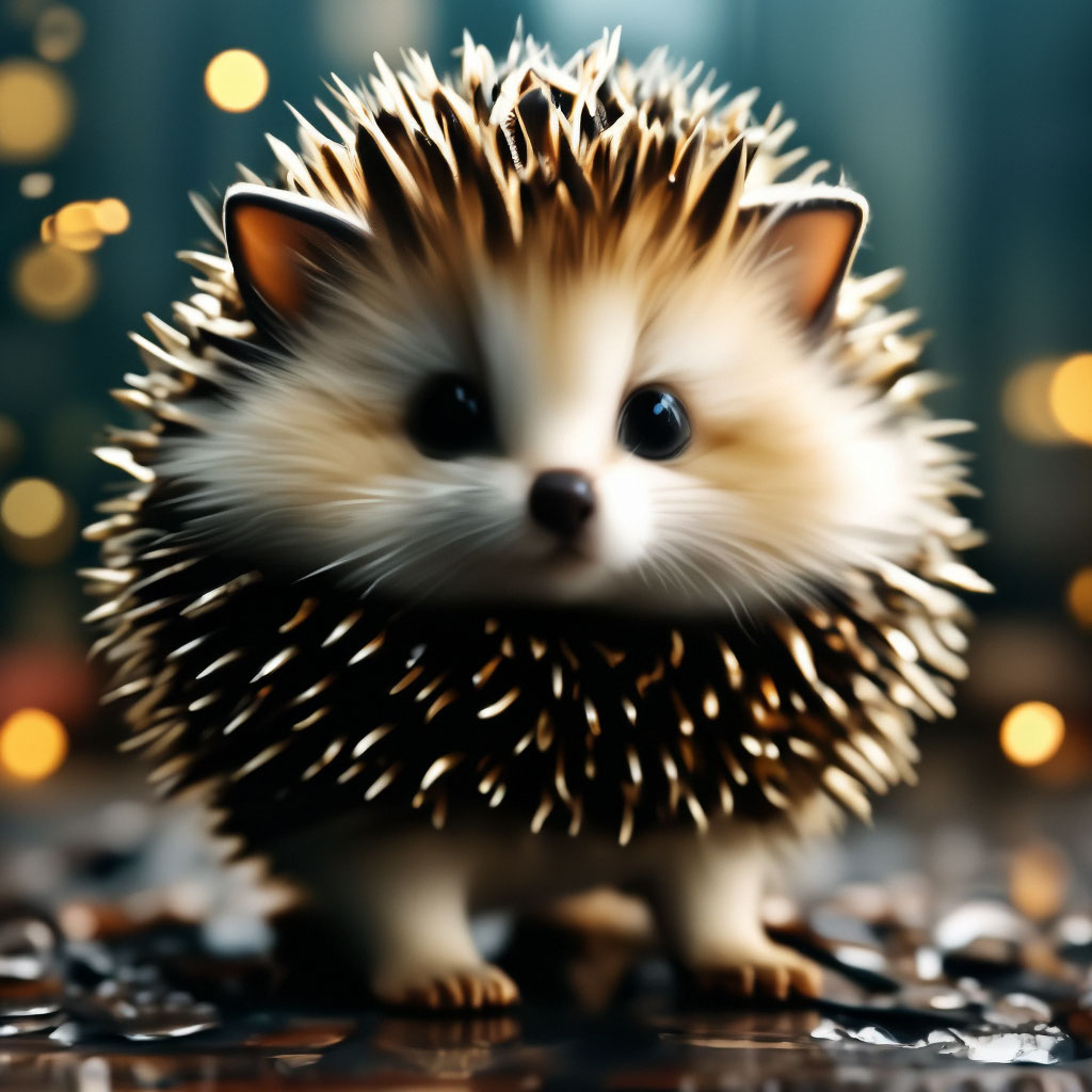 "The hedgehog cat" — image created in Shedevrum