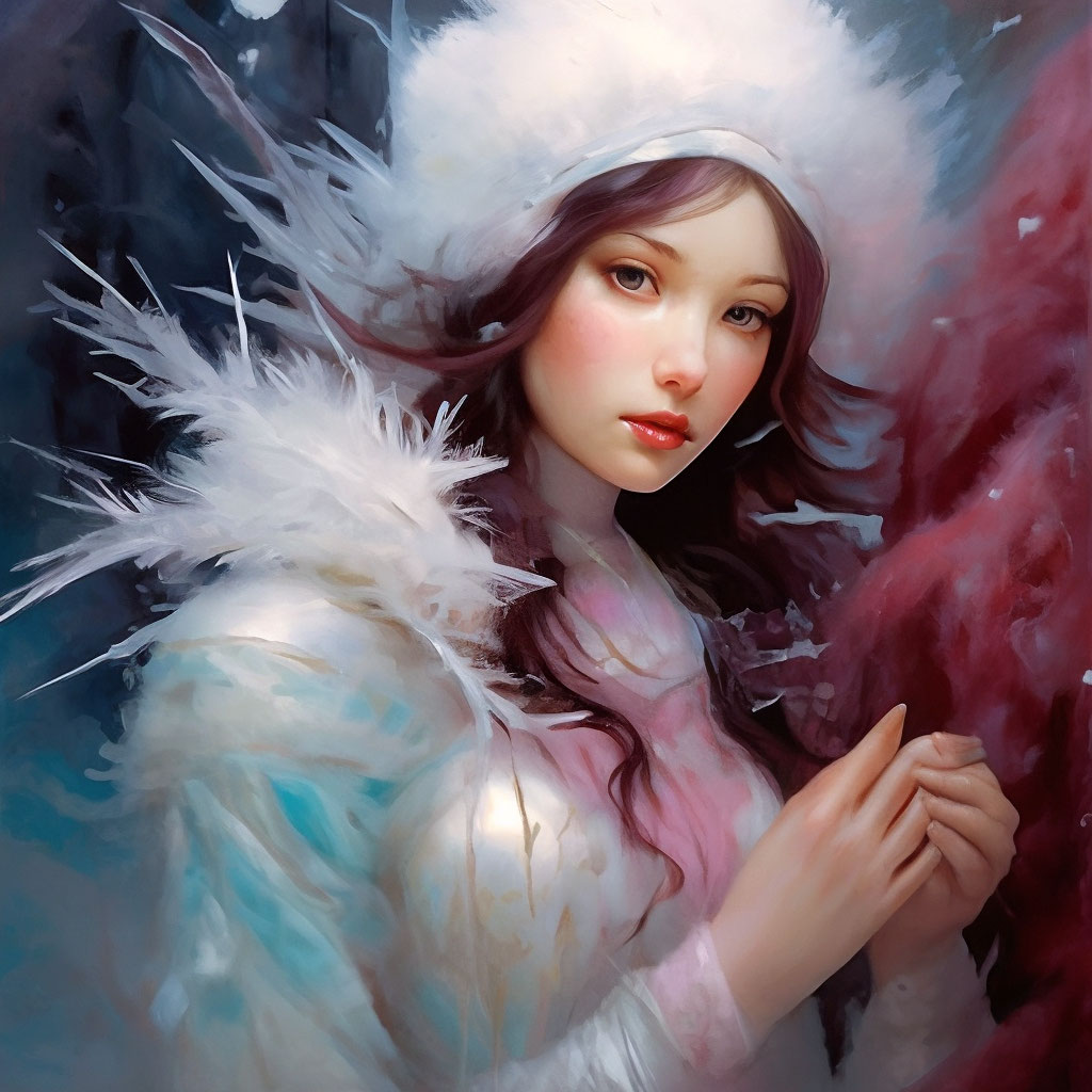 "Beautiful girl, evolution, mother-of-pearl layer of reality with a ...