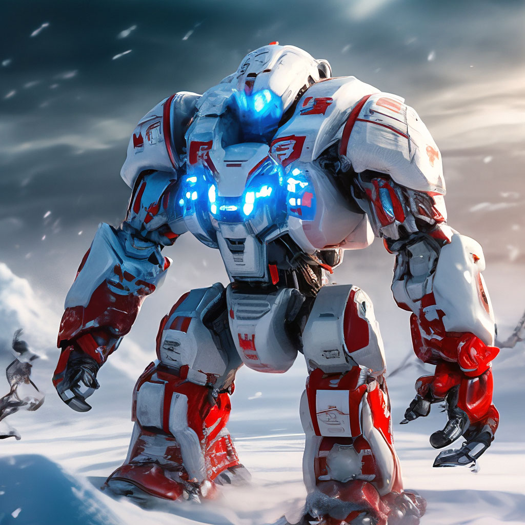 "Russian robot for fighting,glare,polishing,high detail,bright lighting ...