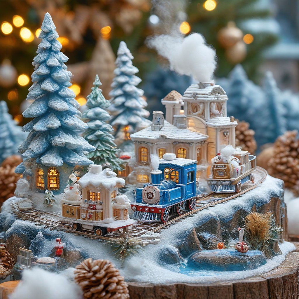 "A figure made of white glass a toy transparent glass train made of ...