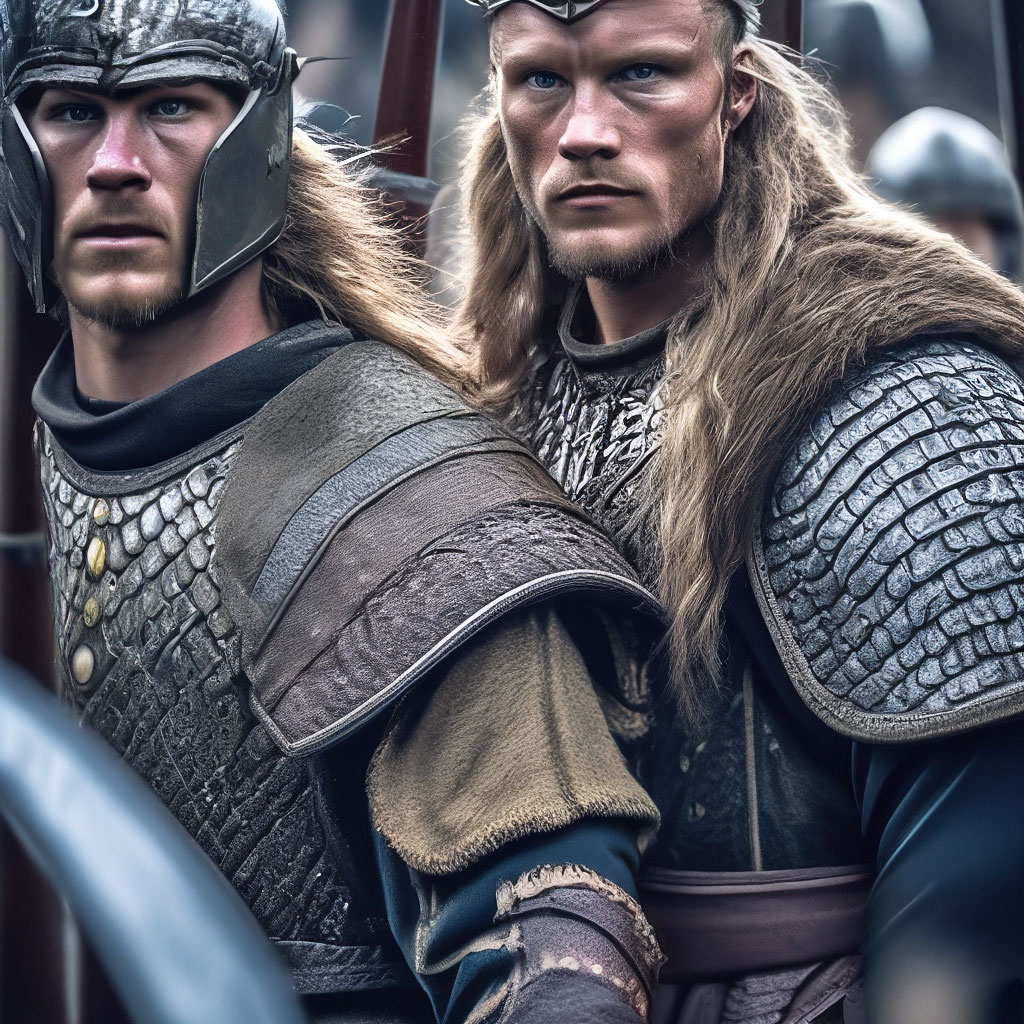 "Erling and Bjarni, 20-25 years old, recovered from their wounds, tall ...