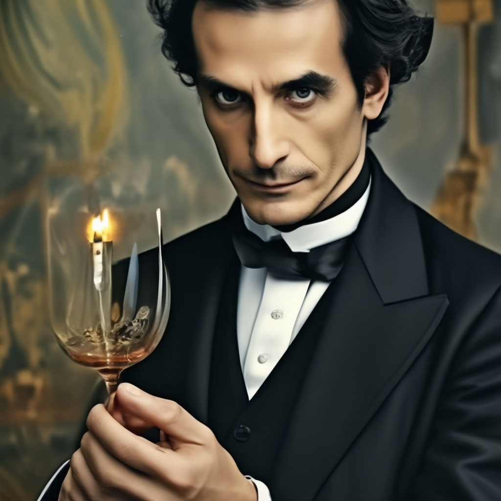 "The amazing world of magic tricks, in the style of Dali+David ...