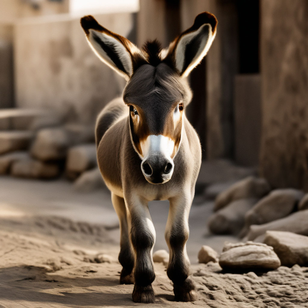 "Donkey very very small" — image created in Shedevrum