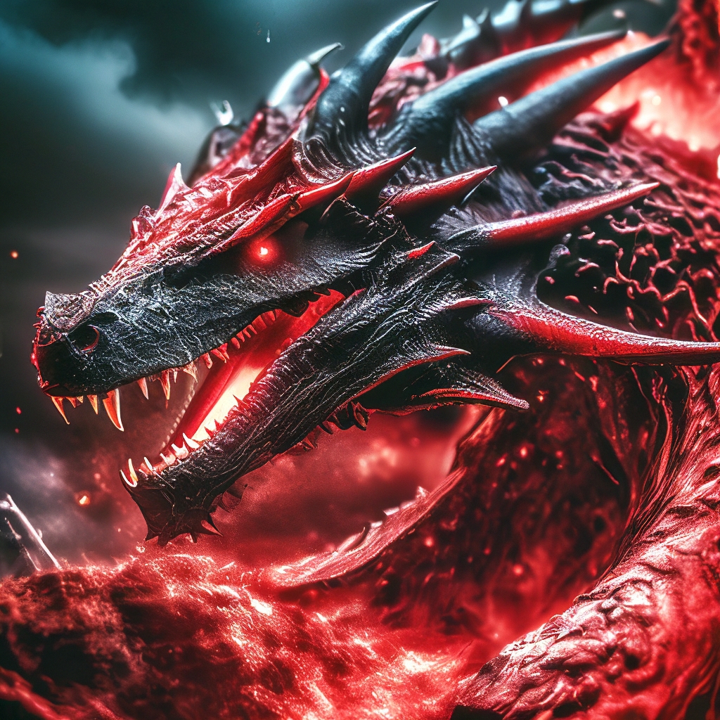 "Drakon Kosmos Drakon red planet 🪐 black dragon metamorphosis elemental ...