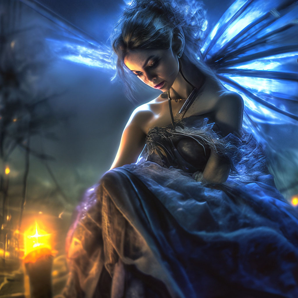 "Night fairy of dreams HDR picture darkness, horror, darkness, horror ...