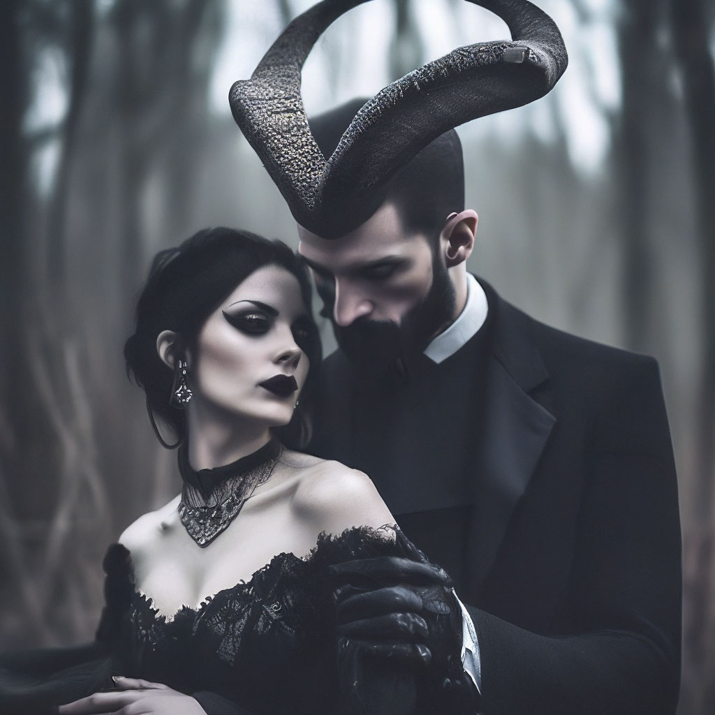 "Love is evil, you will also love a goat gothic, dark tones, sadness ...