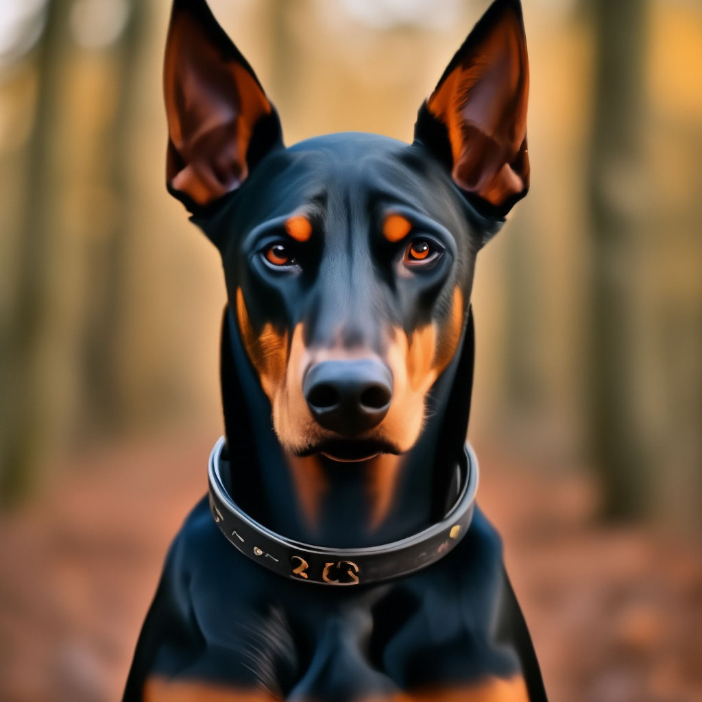 "Fox wolf doberman" — image created in Shedevrum