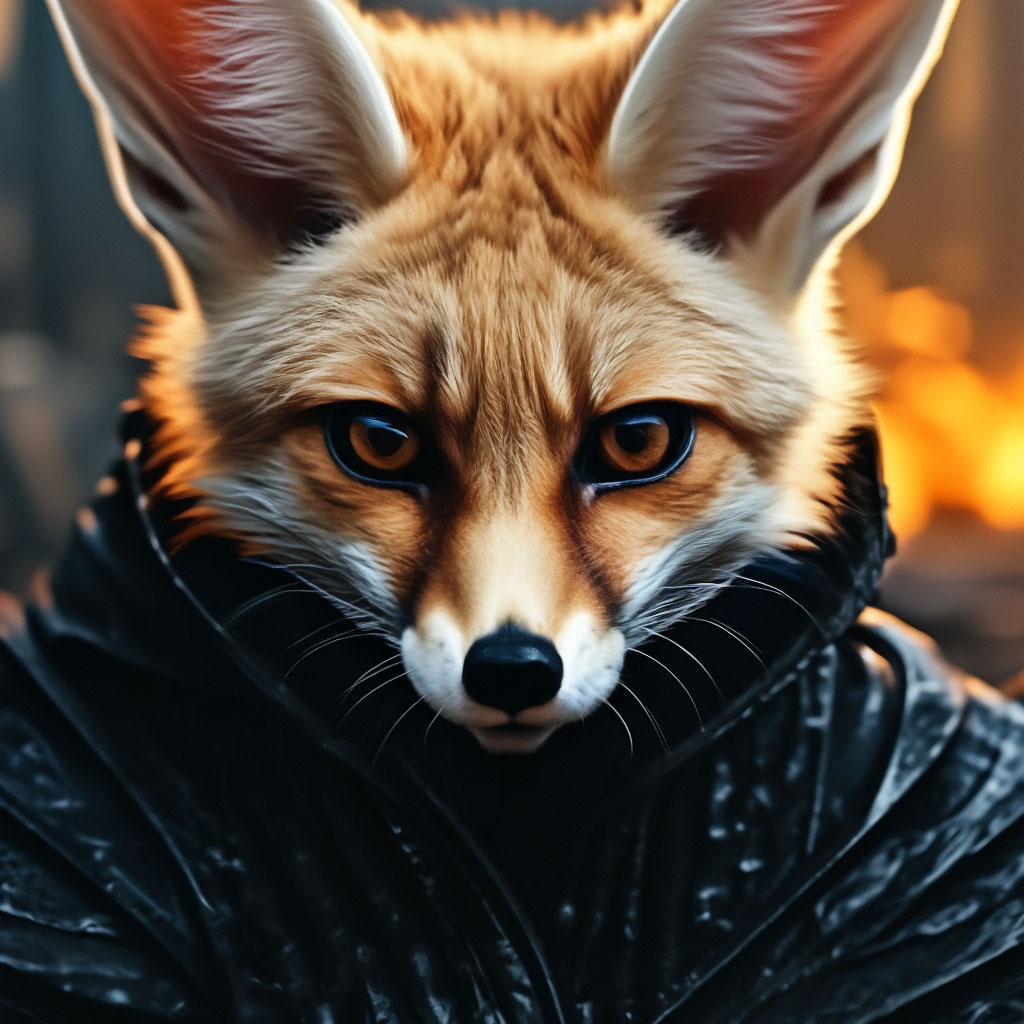 "🥰 Digital painting, sketch, fox fenek in the image of nazgul, eye of ...