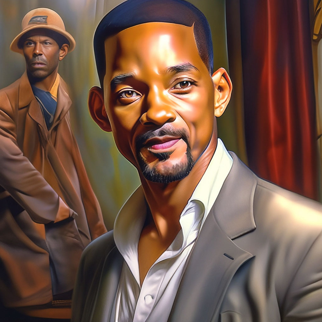 "Actor willsmith hyperrealism, realistic, painting, sharpness, art ...