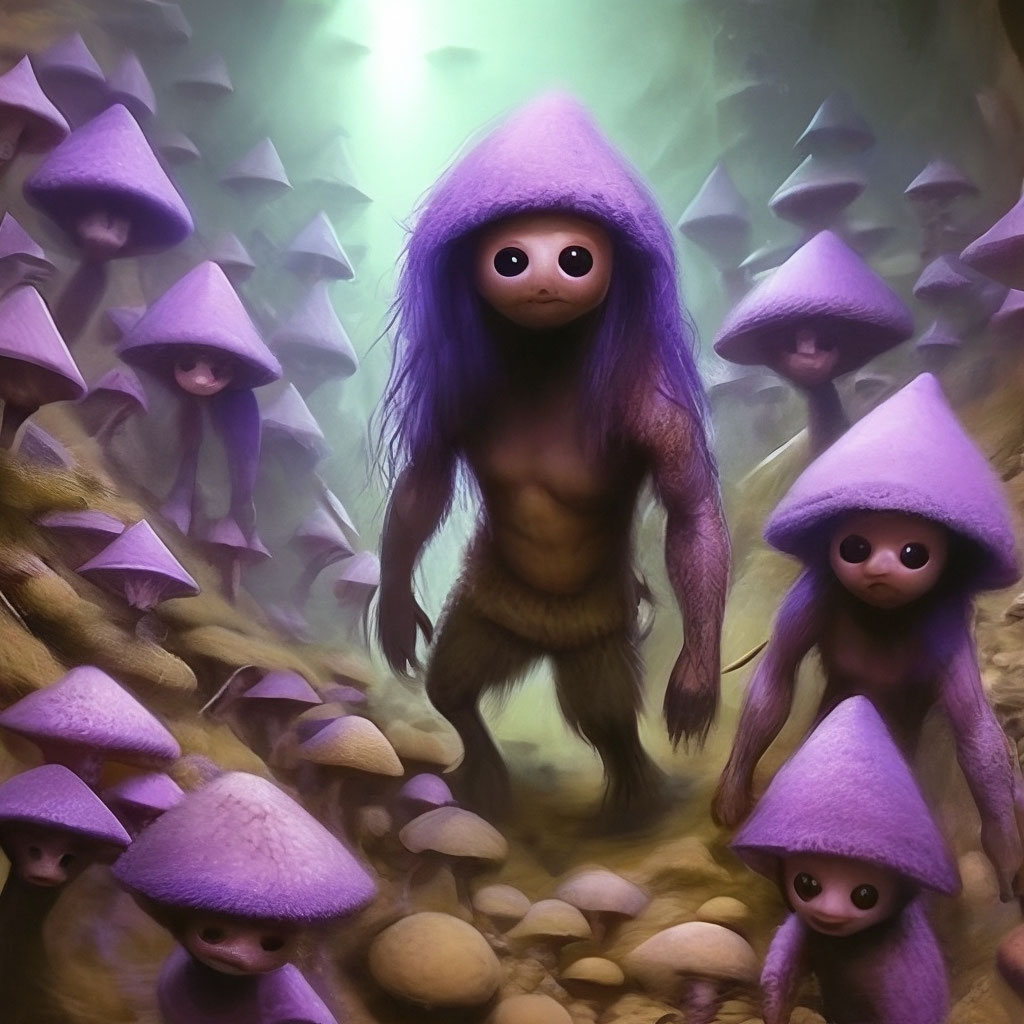 "Humanoid creatures live underground, their bodies consist of hundreds ...