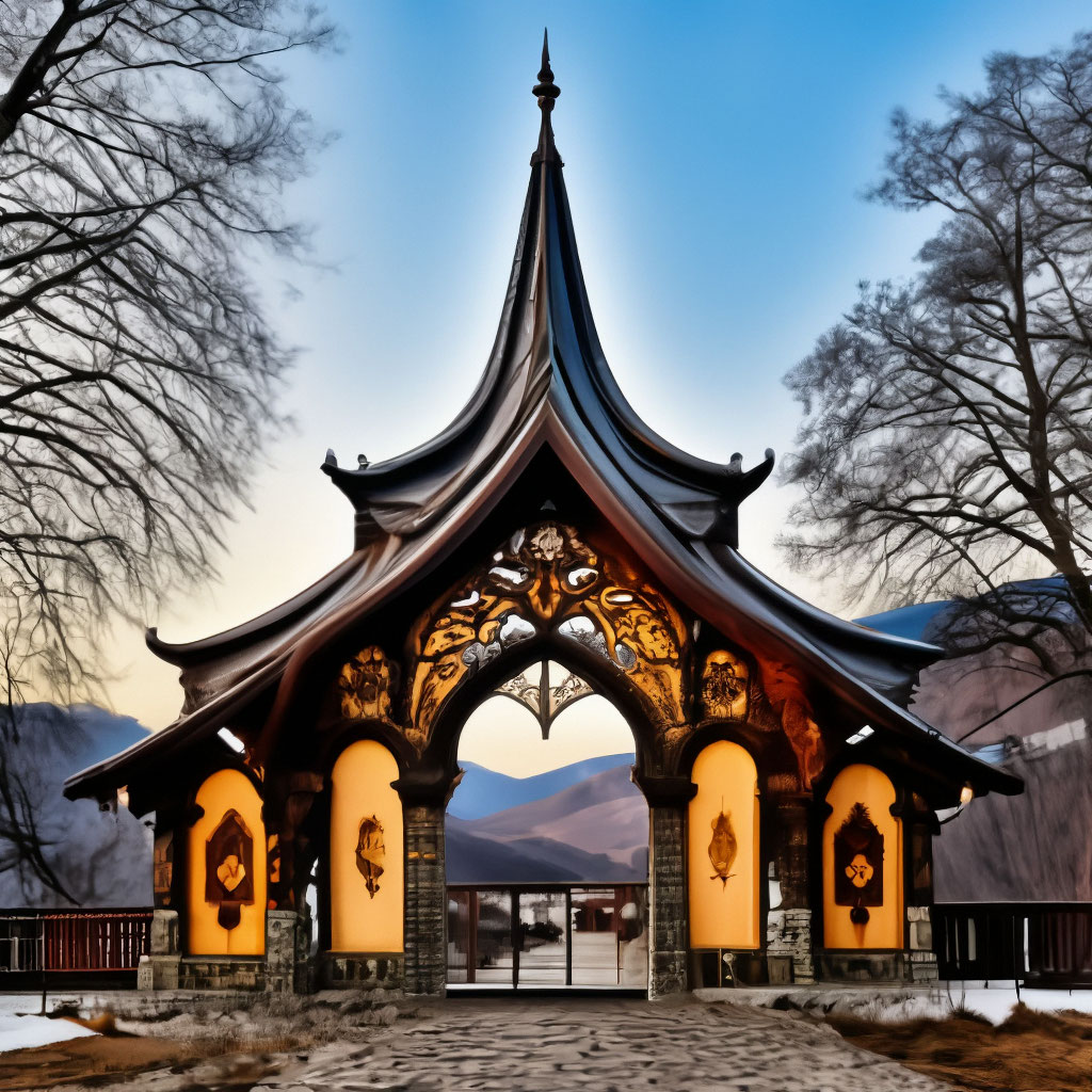 "Mountain recreation park, risalit, pinacle, mukarny, oga arch ...