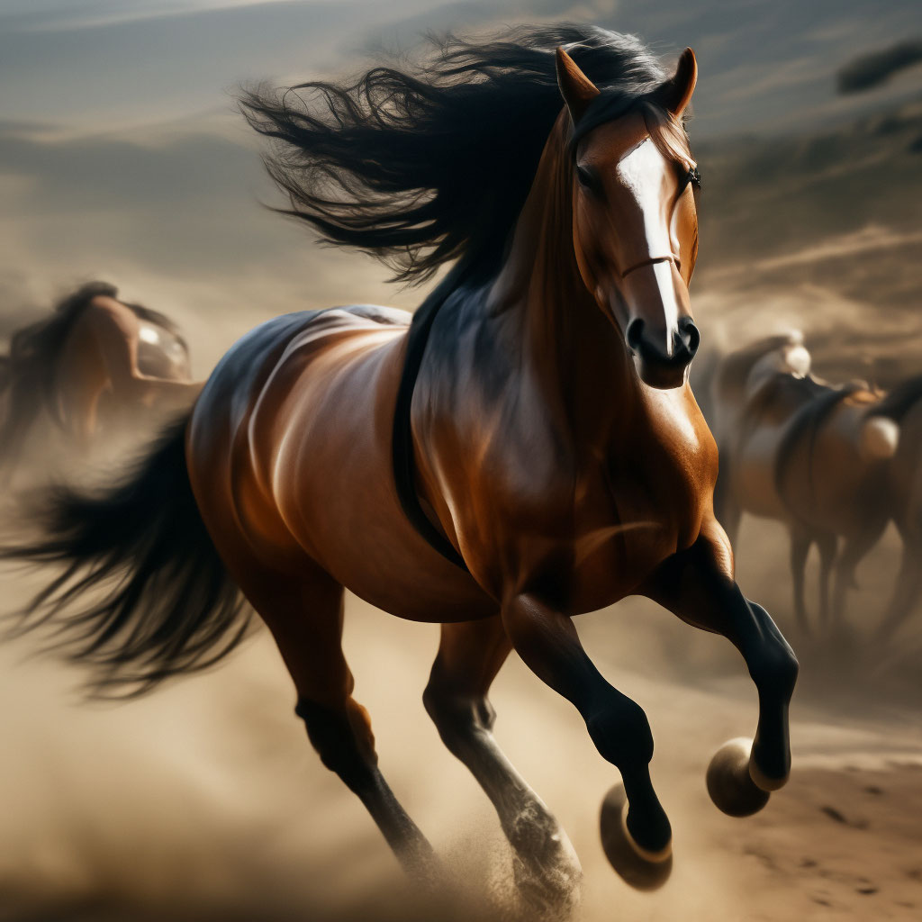 "Horses are fastidious" — image created in Shedevrum