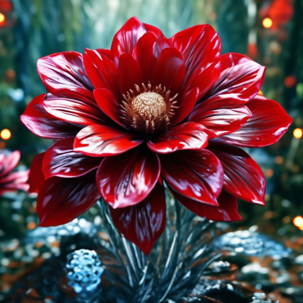 "Fabulous scarlet flower, fairy tale, fantasy, not reality, miracle ...