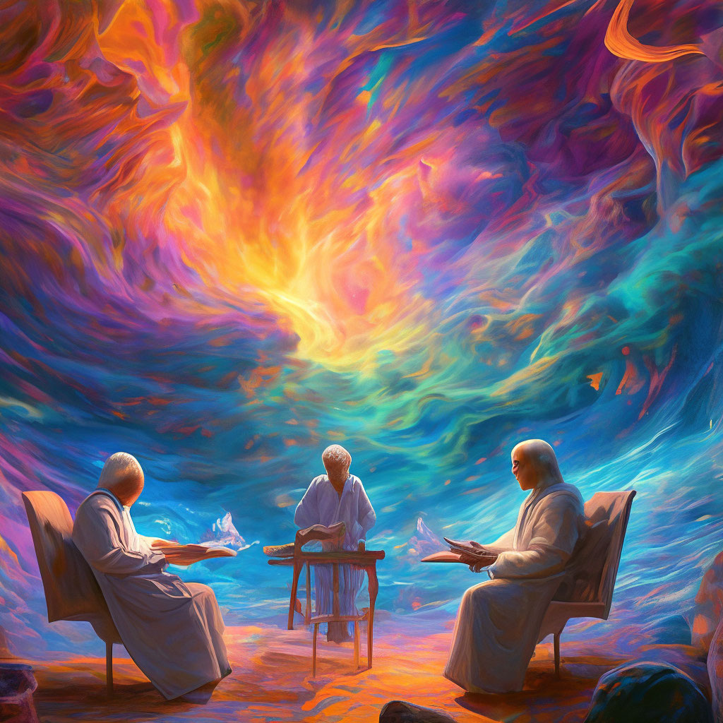 "Psychedelic doctors discuss the madness of universal entropy" — image ...