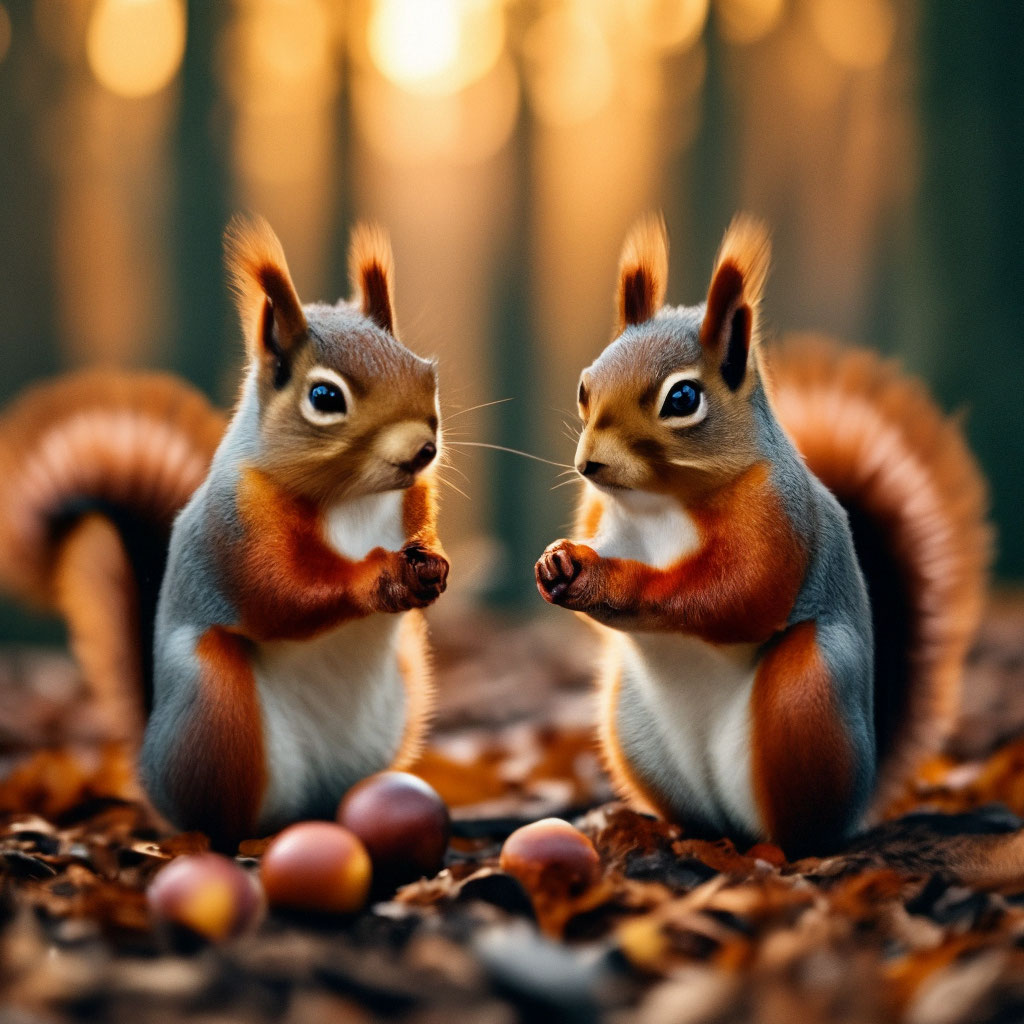 "@Tochnonado two squirrel friends are preparing for winter, walking ...