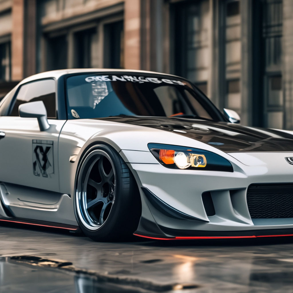 "Honda S2000 drift tuning, realistic, beautiful, close-up, professional ...