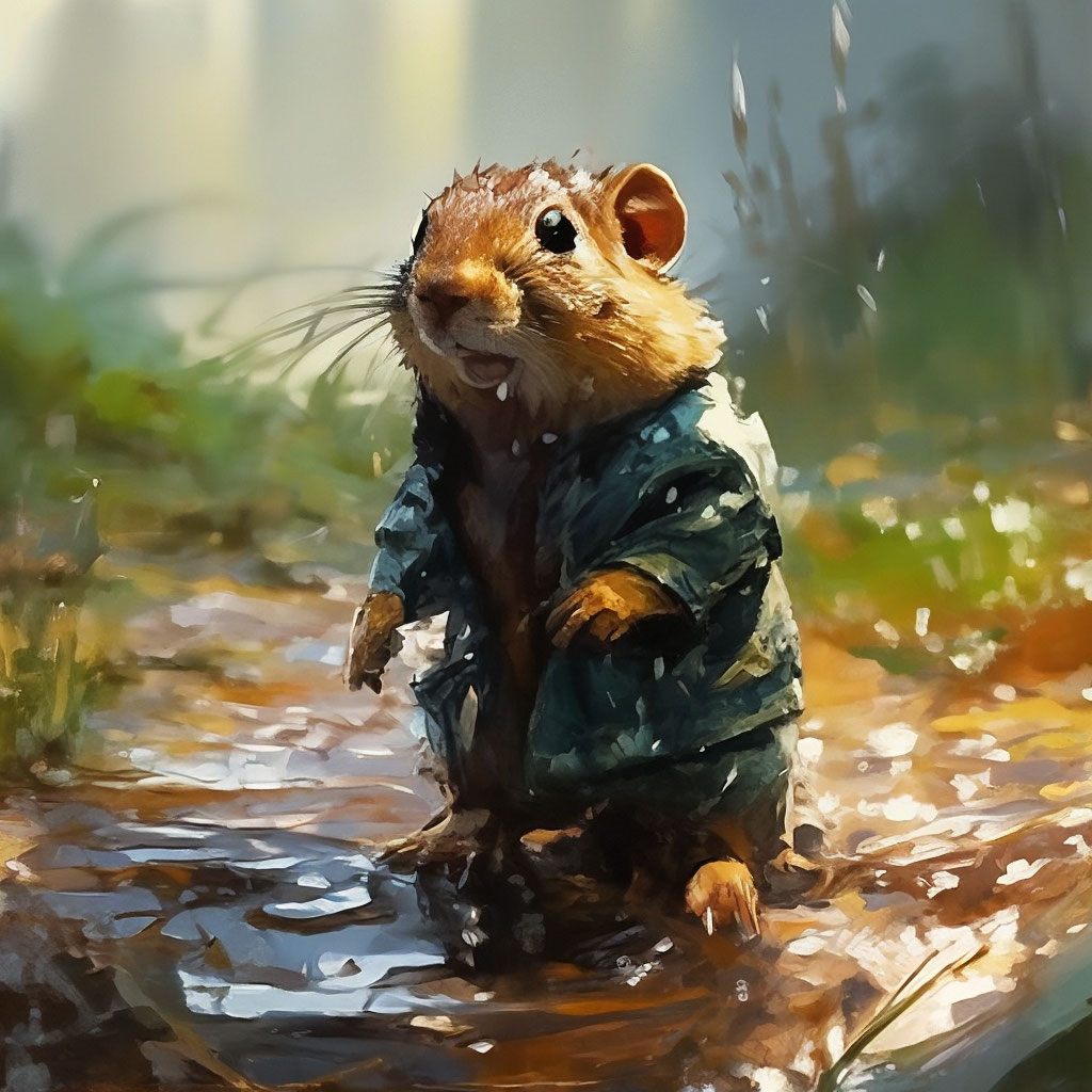 "Wet gopher" — image created in Shedevrum