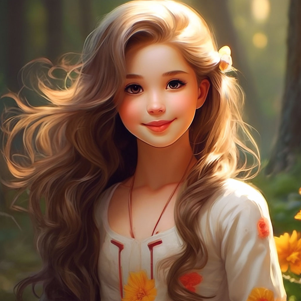 "Very nice girl" — image created in Shedevrum