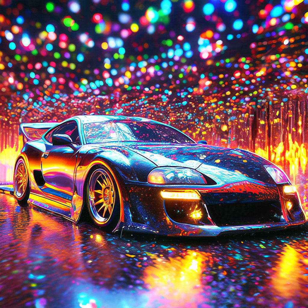 "How do you like it? surrealism, high car Toyota Supra MK 4 , consists ...