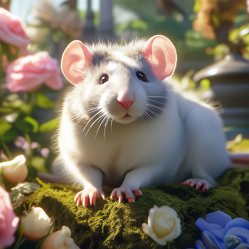 "Beautiful Ragdoll Rat, hyper realistic, hyperdetalization of the face ...