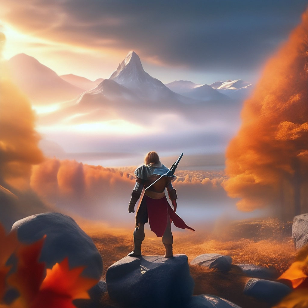 "Cool magical autumn morning is a fantasy hero who is destined to ...
