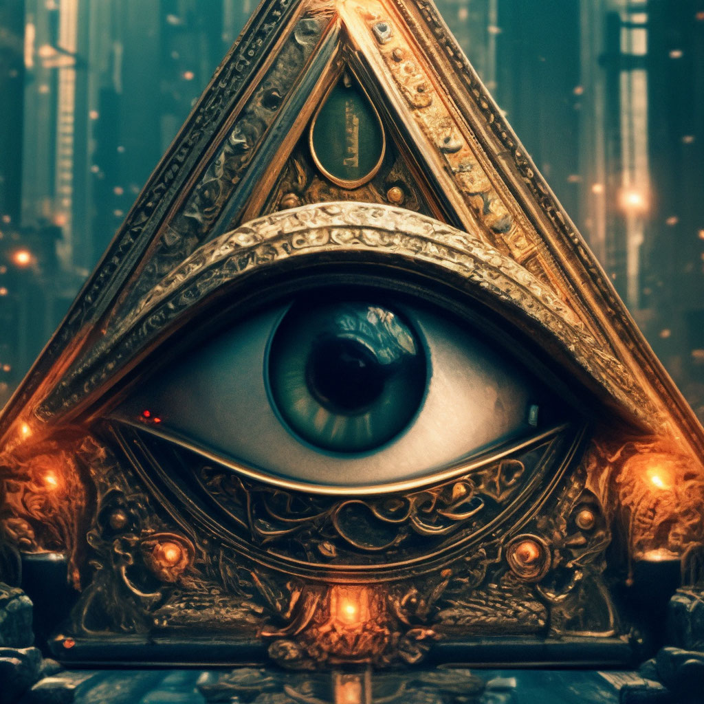 "The all-seeing eye is watching you" — image created in Shedevrum