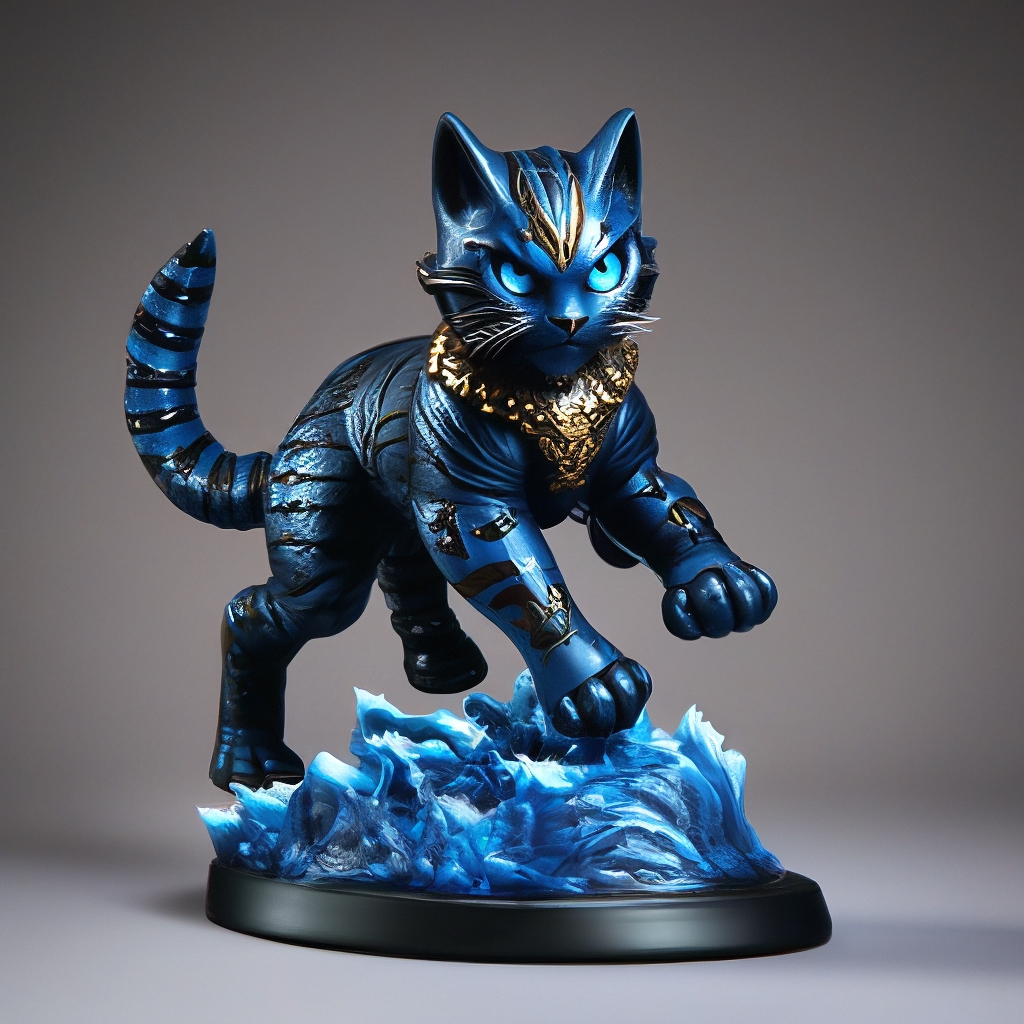 "A figurine based on the series of books "Warrior Cats". The rook ...