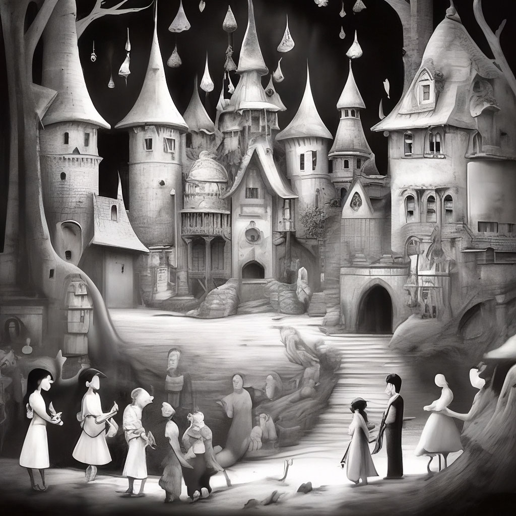 "The plot of a fairy tale story, a lot of characters and small details ...