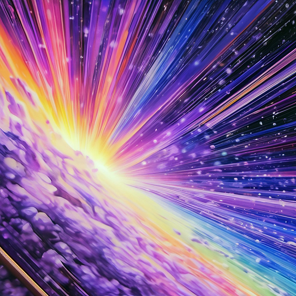 "Purple palette of colors, spectrum in motion big space, stars" — image ...
