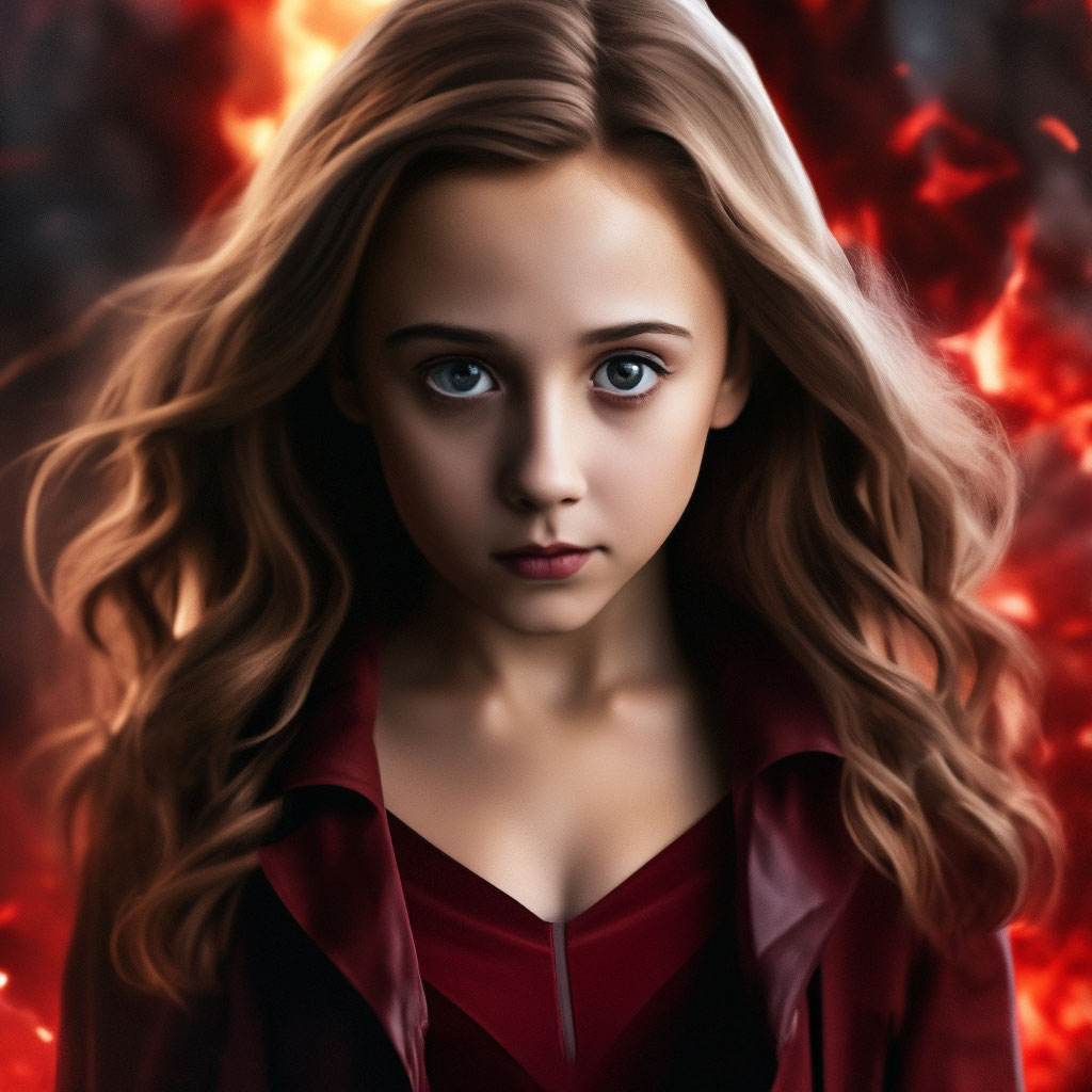 "Wanda Maximof as a child" — image created in Shedevrum