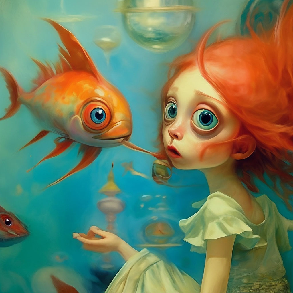 "Print, silly little eye, awkward, wild micro fairy, on the verge of a ...