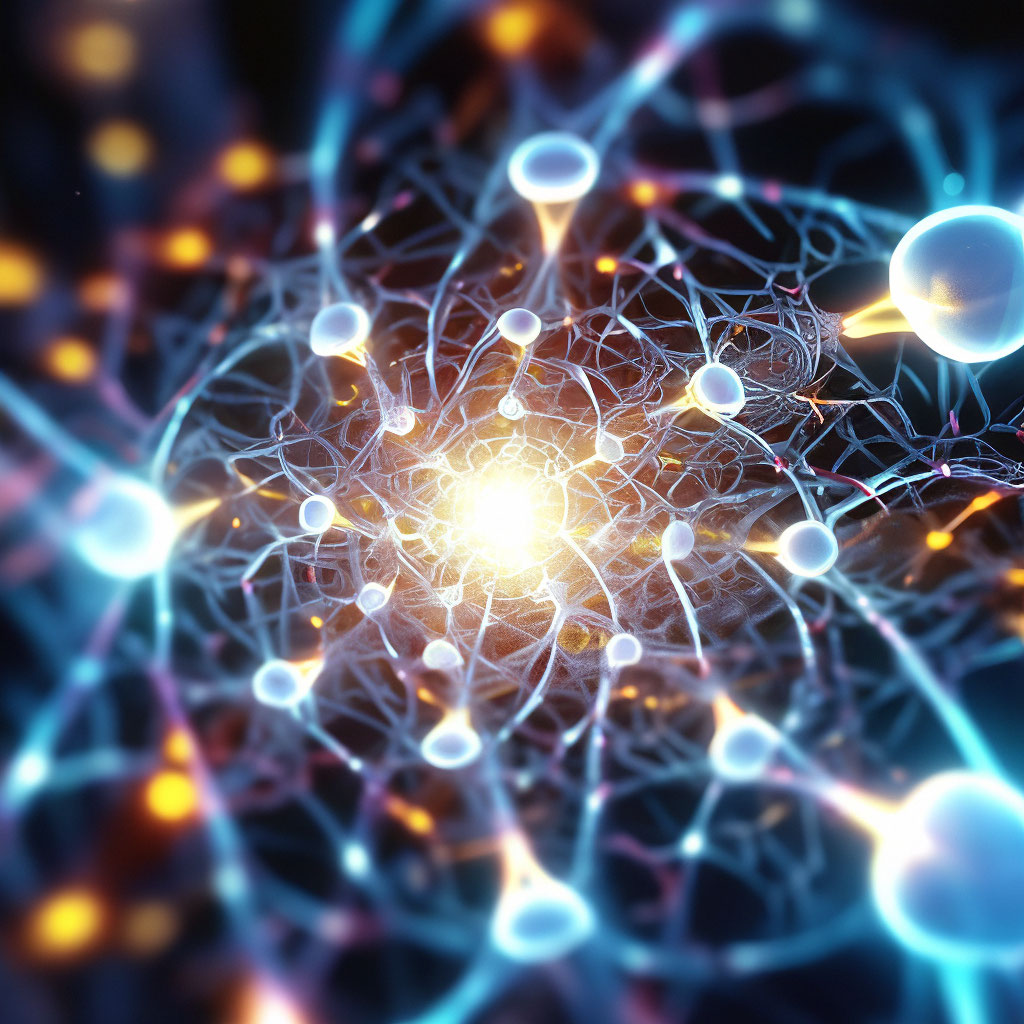 ""neural network and art" digital neural connections, electron flows ...