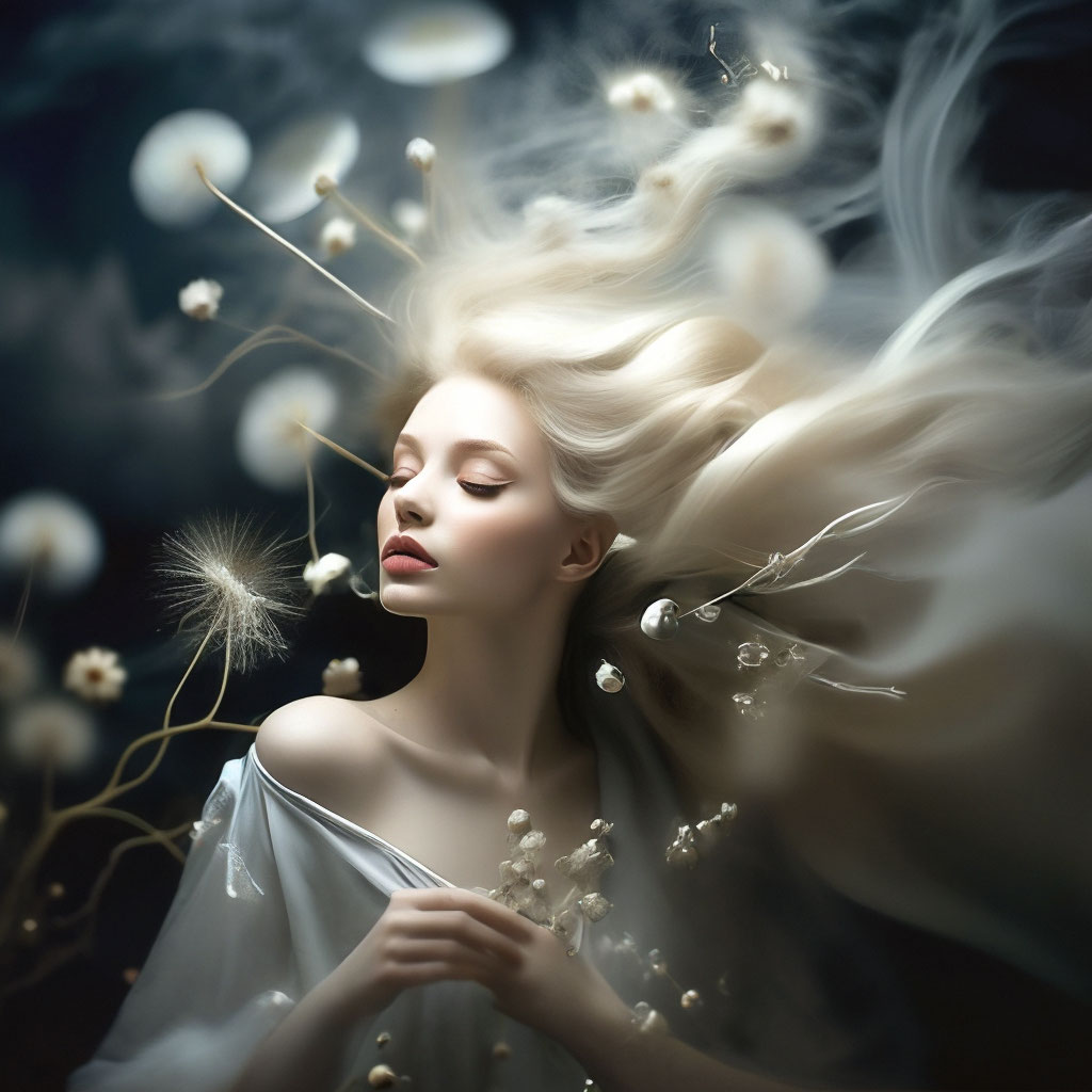 "Metamorphosis, beautiful unearthly существо+девочка+одуванчик ...